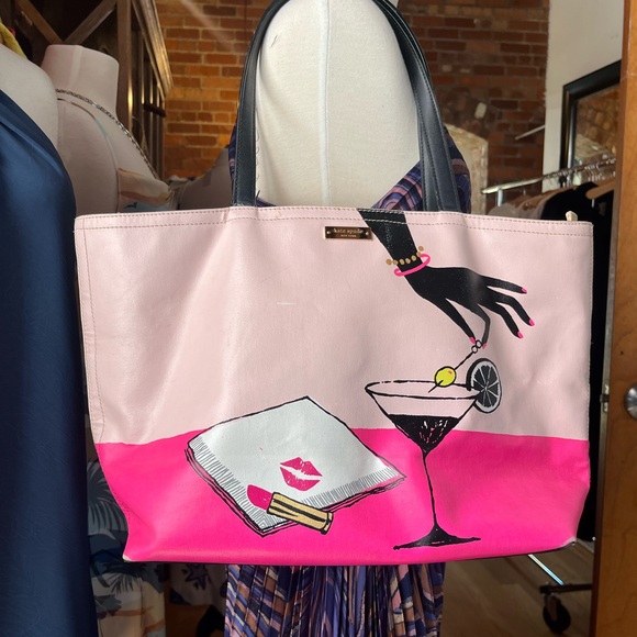 kate spade | Bags | Kate Spade Rare Find Martini Tote Bag Note Flaws ...